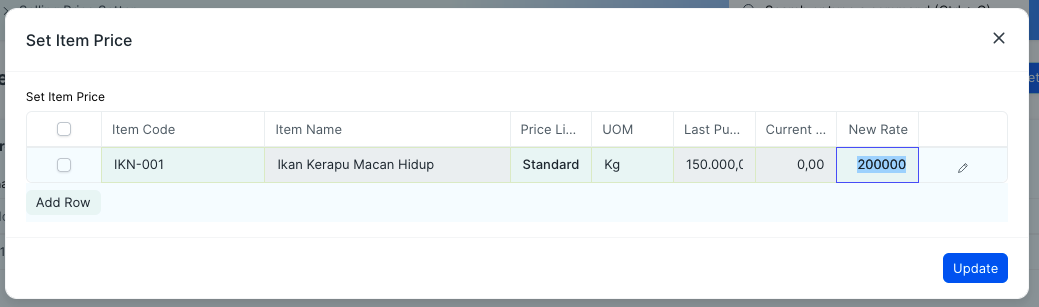 Selling Price Setter (Pengaturan Harga Jual)